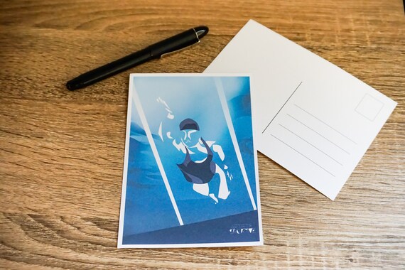 Female Swimming Card for Woman Swimming Birthday Card or Girl | Etsy