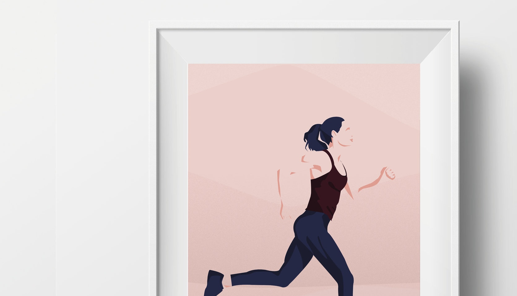 Woman Running Poster Gift Illustration for Girl Runner or Jogger or ...
