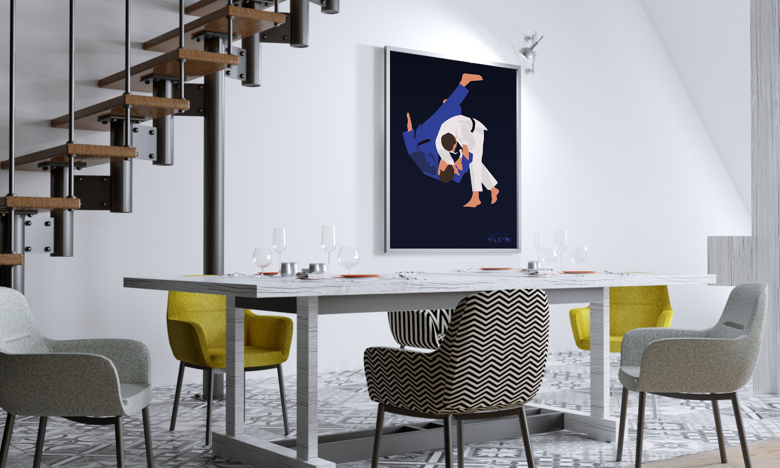 Judo Poster Gift Illustration for Boy or Teen Judo Player or Judoka ...
