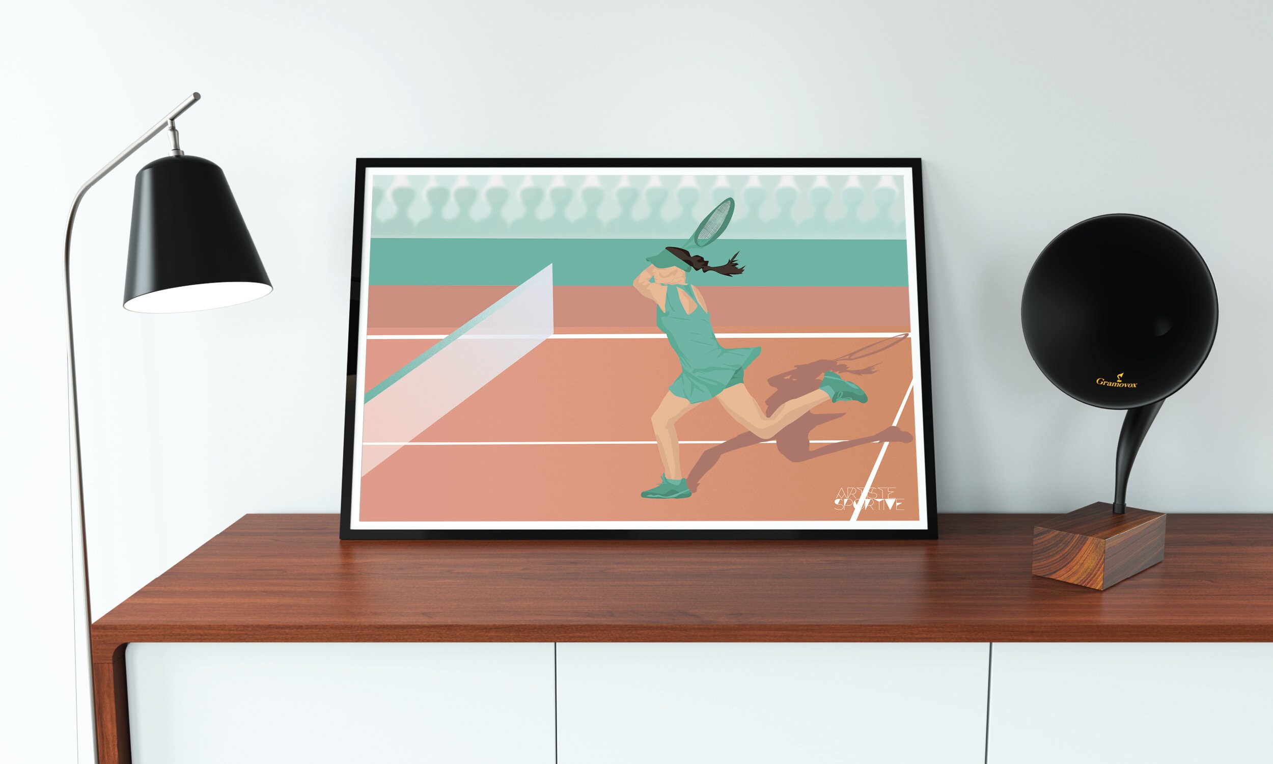 Female Tennis Poster Gift Illustration for Woman Tennis or - Etsy