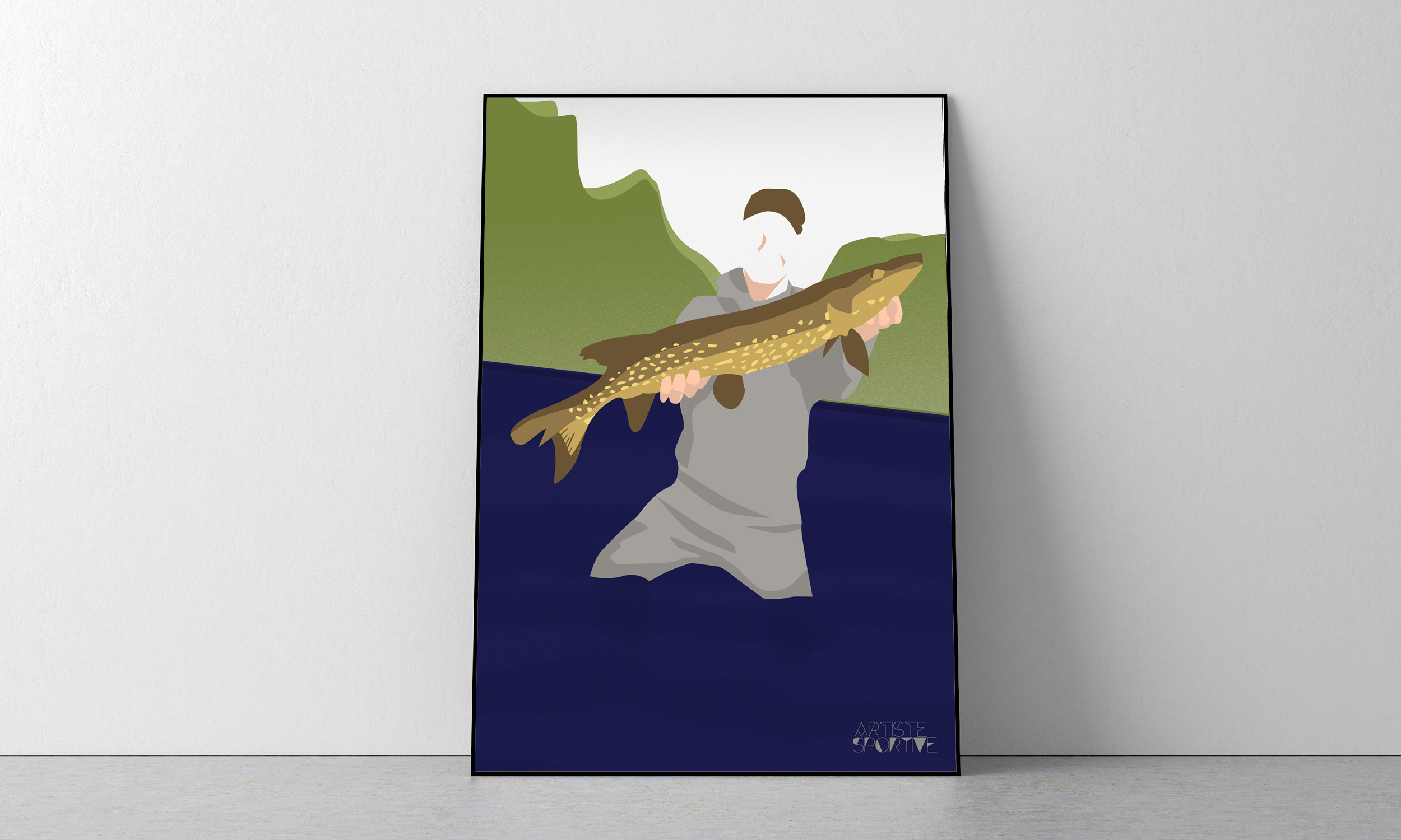 Fishing Poster Gift Illustration for Fisherman Player or Fish Fan or ...