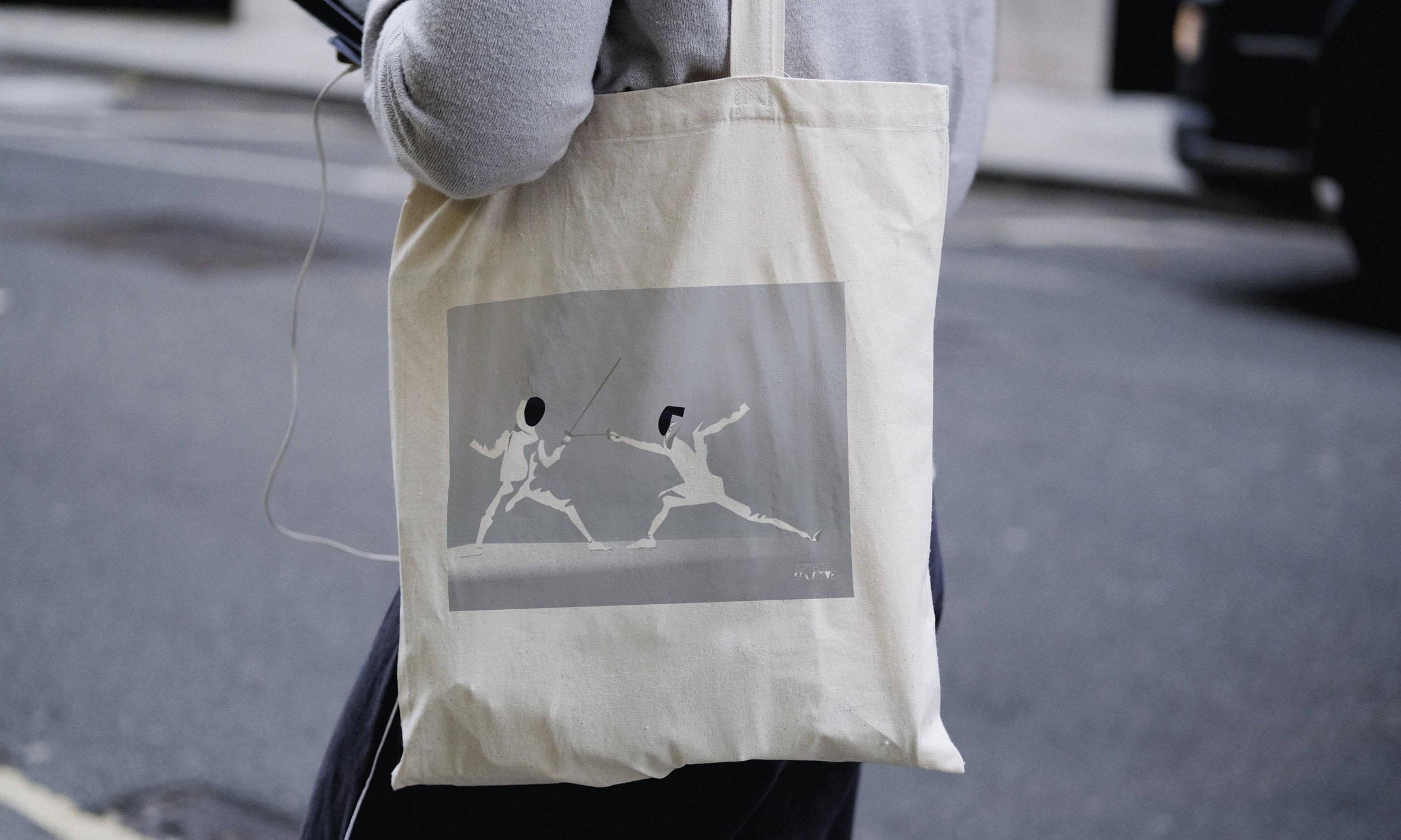 Fencing Tote Bag Gift in White for a Fencer or Fencing Coach - Etsy