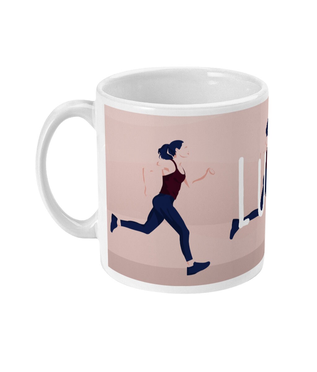 Woman Running Mug Gift to Personalise for a Girl Runner or a Jogger or ...