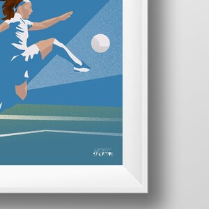 Woman Football Poster Gift Illustration for Girl or Teen Soccer Player ...