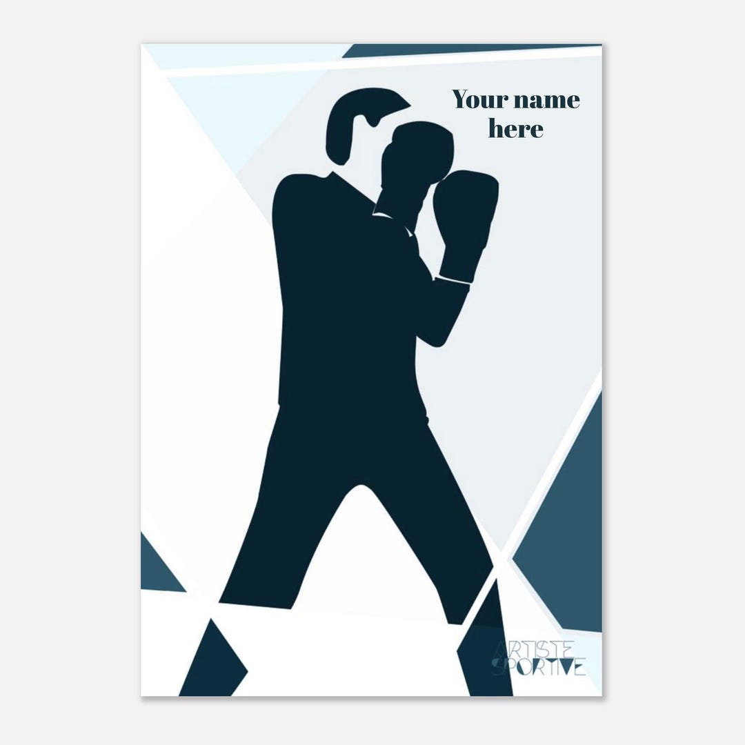 Boxing Poster – Personalised Gift for Boxers and Coaches, Boxing ...
