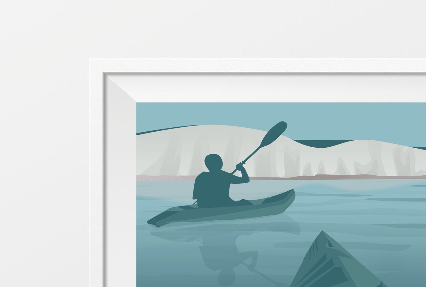 Canoe Kayak Poster Gift Illustration for Kayaker Birthday or Canoe ...
