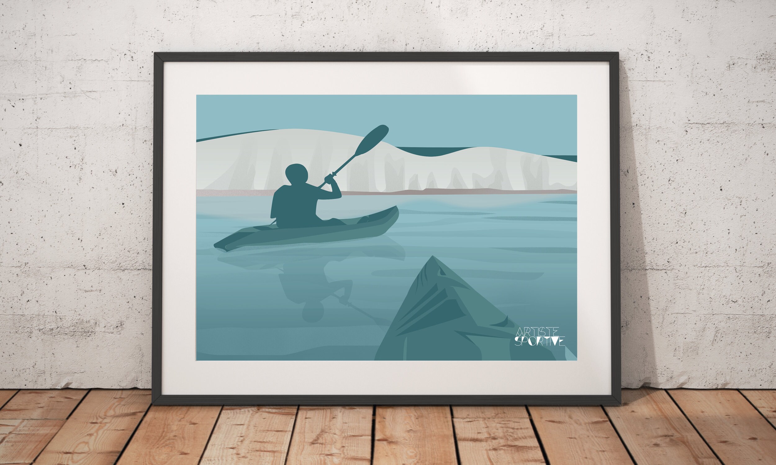 Canoe Kayak Poster Gift Illustration for Kayaker Birthday or Canoe ...