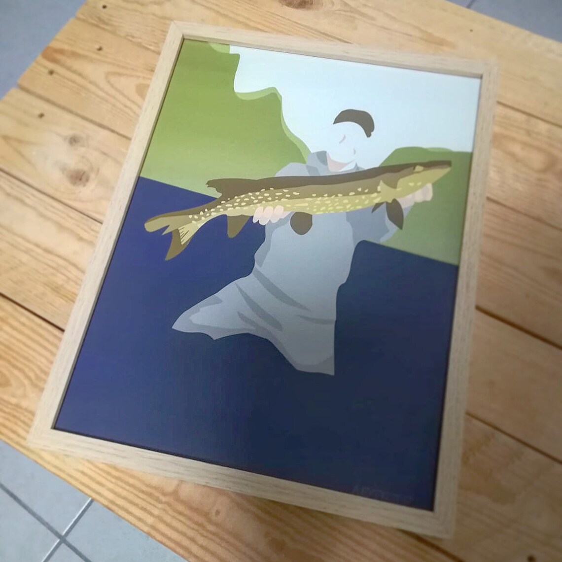 Fishing Poster Gift Illustration for Fisherman Player or Fish Fan or ...