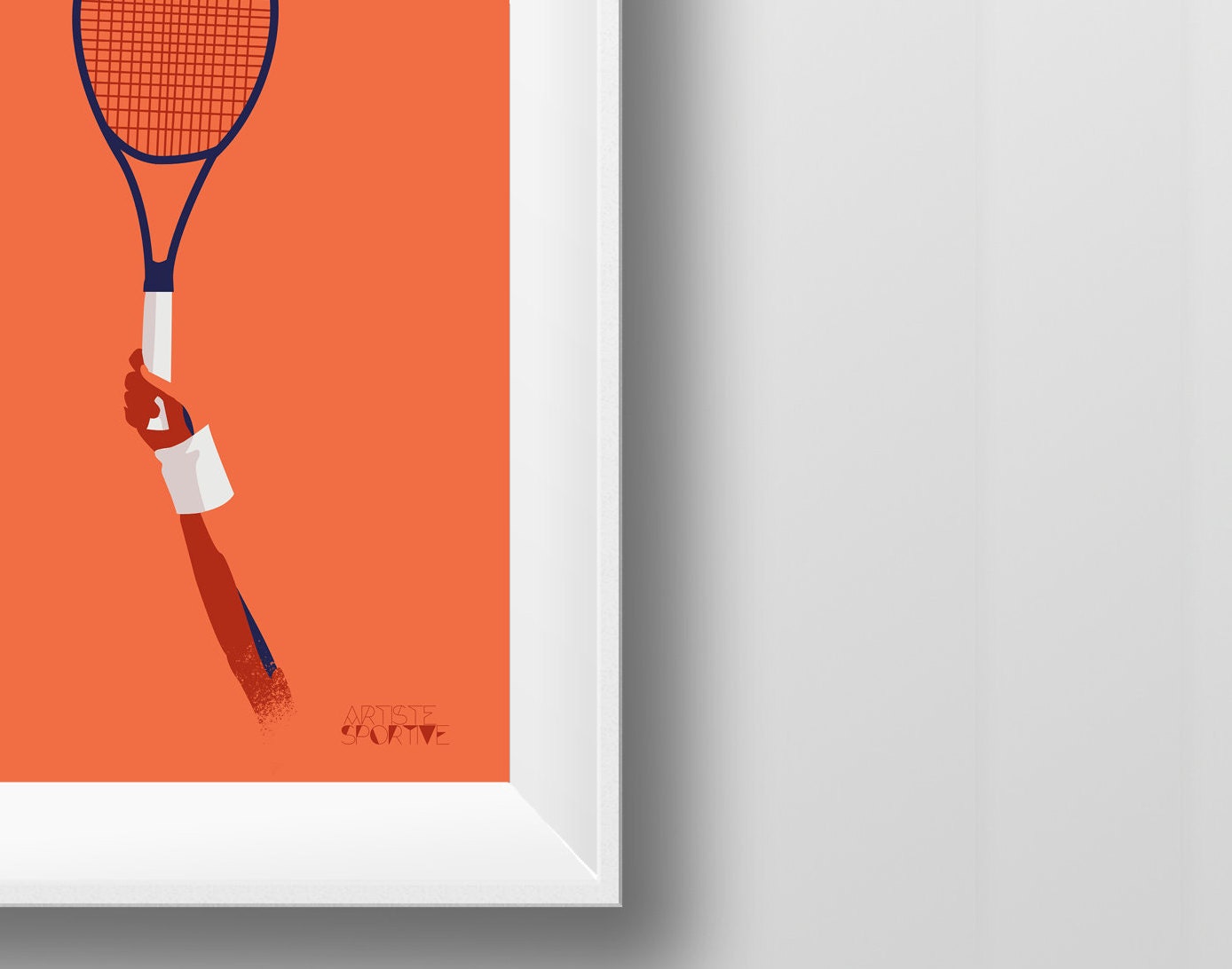 Tennis Racquet Poster Gift Illustration for Tennisman or - Etsy