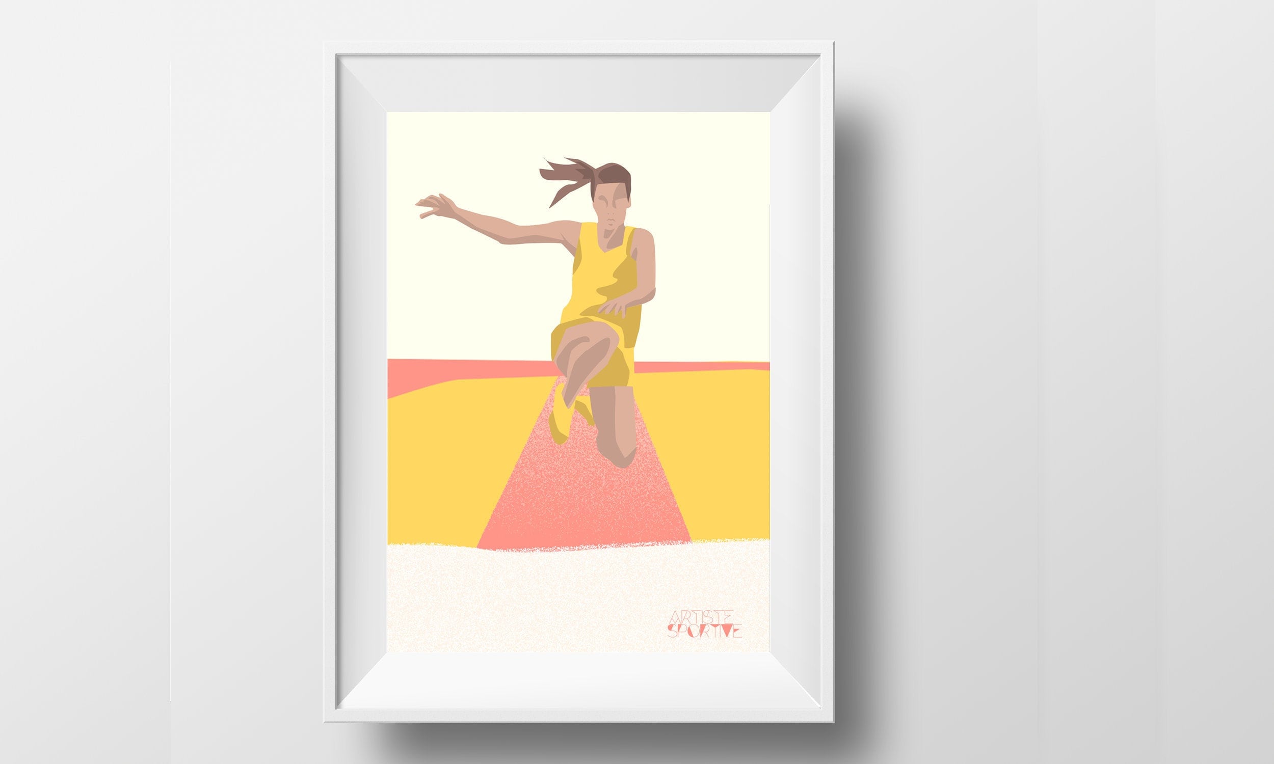 Girl Athletics Jump Poster Gift Illustration for Female Athlete or ...
