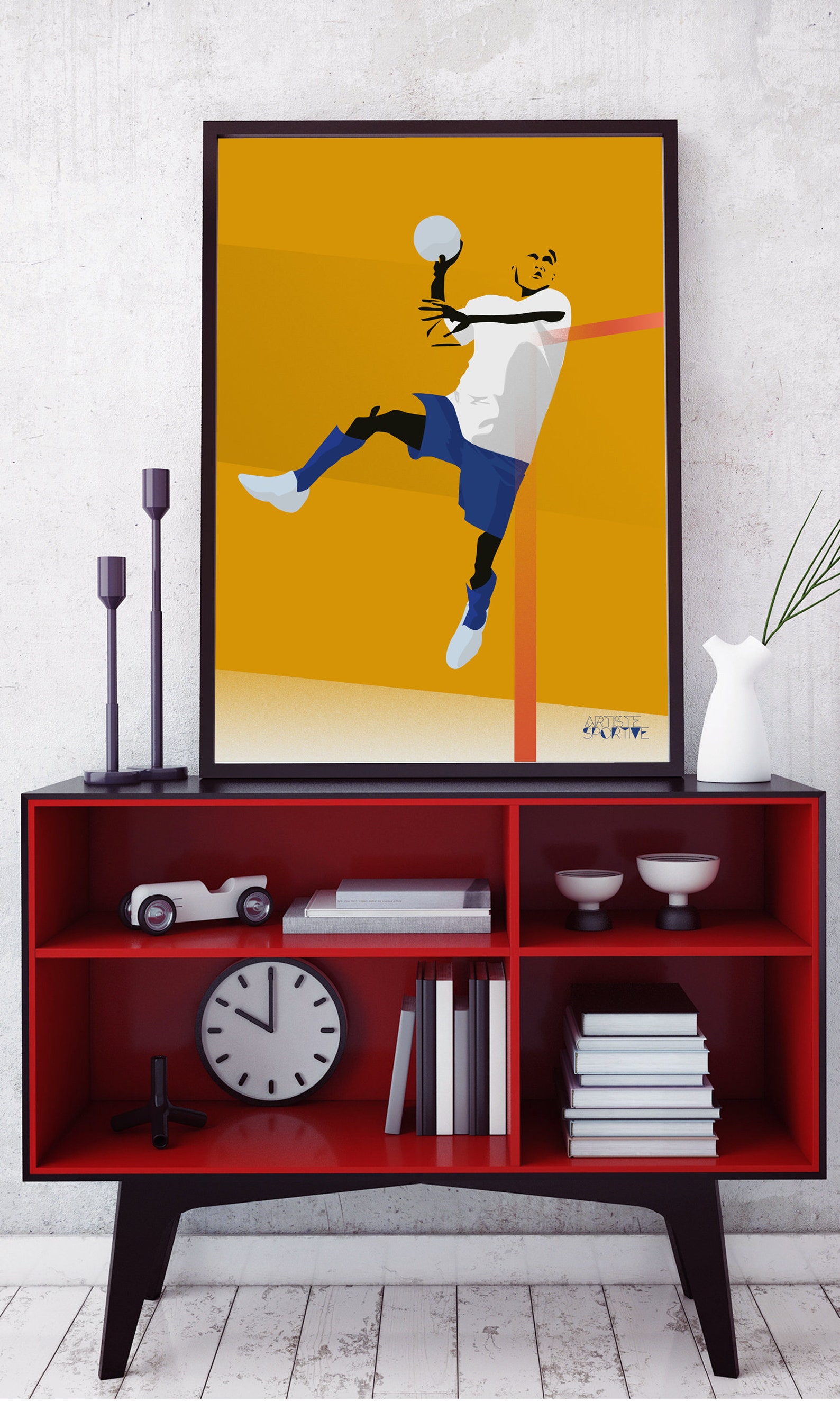 Handball Poster Gift Illustration for a Boy Handball Player or - Etsy