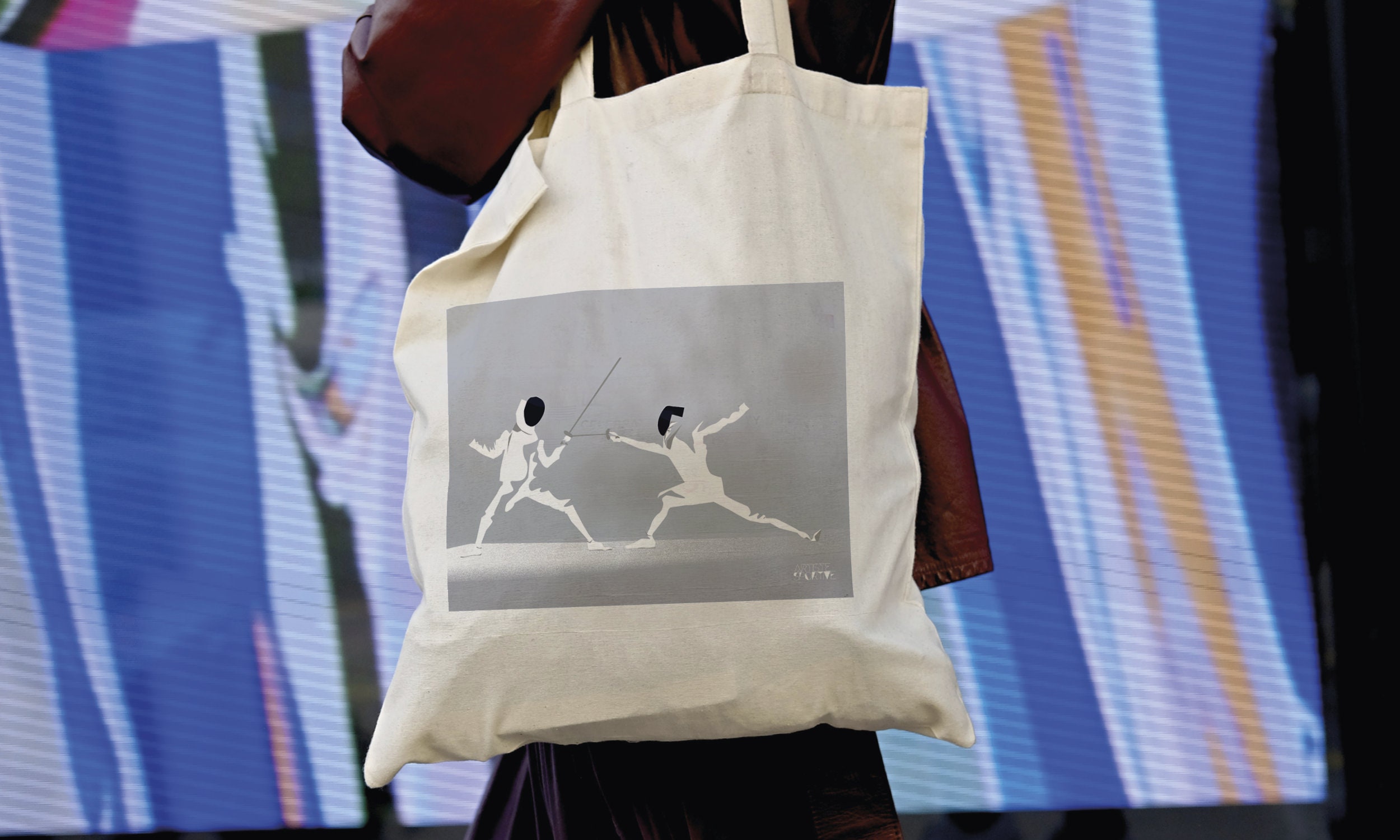 Fencing Tote Bag Gift in White for a Fencer or Fencing Coach - Etsy