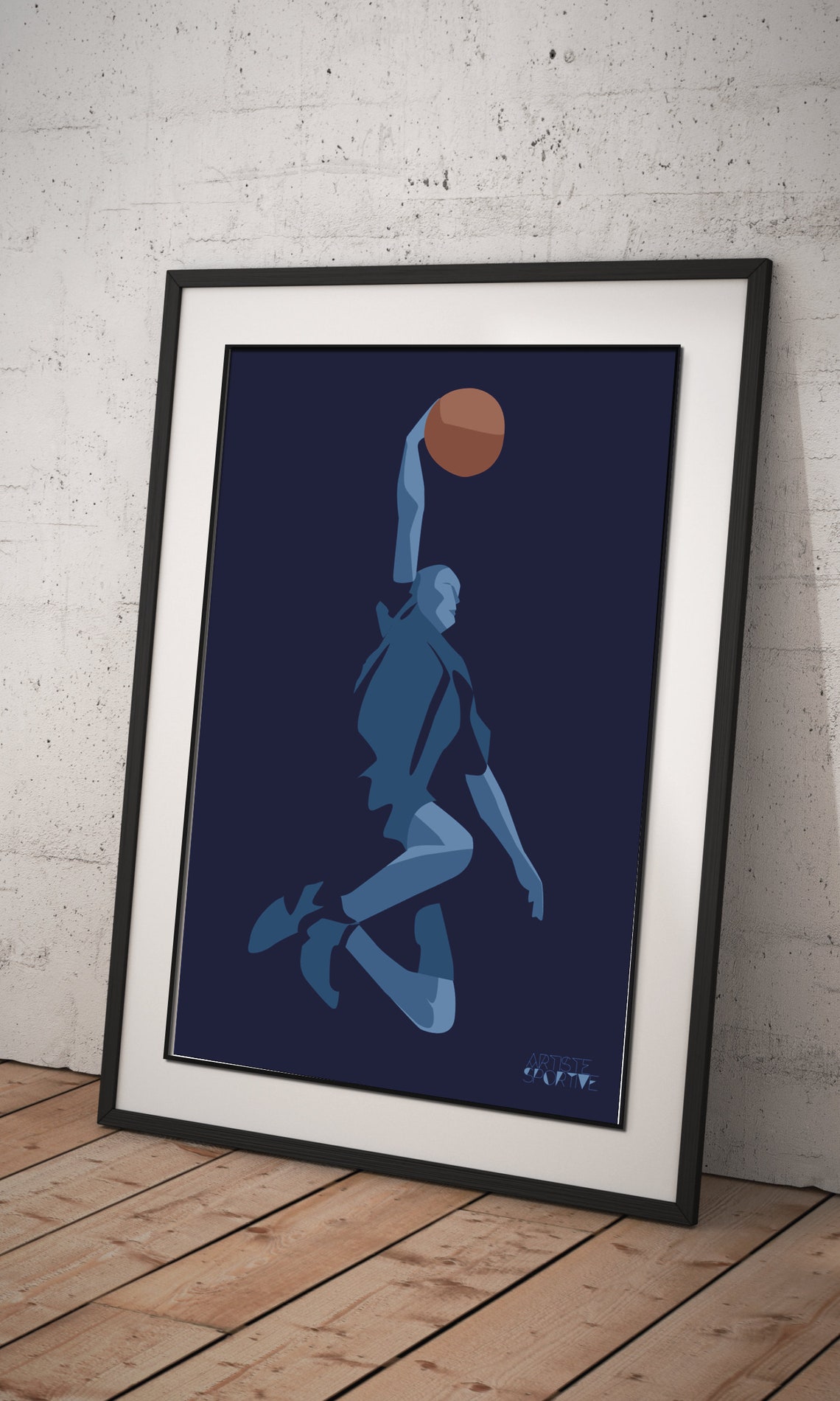 Basketball Poster Gift Illustration for a Man or Teen Basketball Player ...