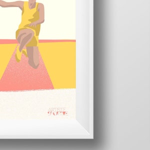 Girl Athletics Jump Poster Gift Illustration for Female Athlete or ...