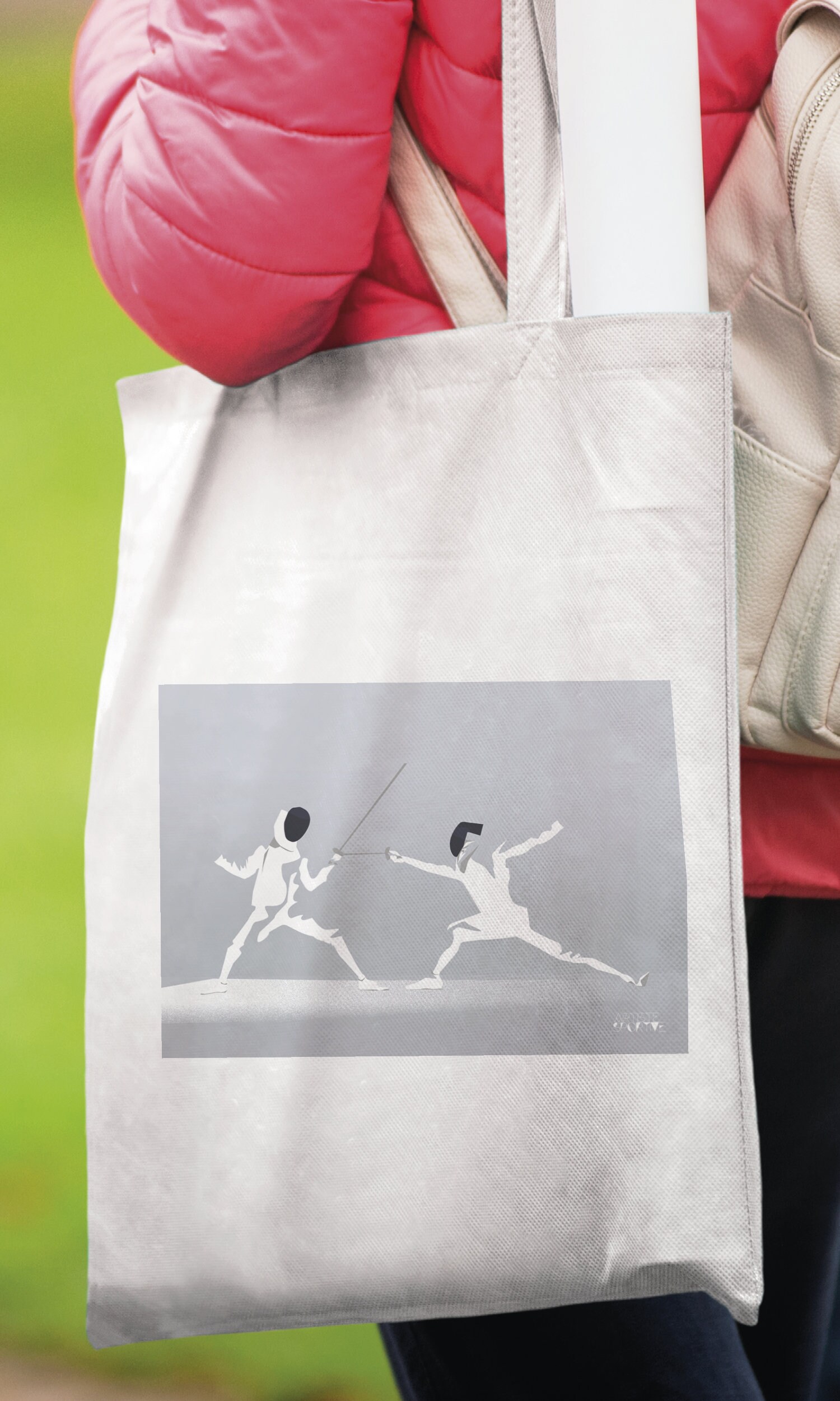 Fencing Tote Bag Gift in White for a Fencer or Fencing Coach - Etsy