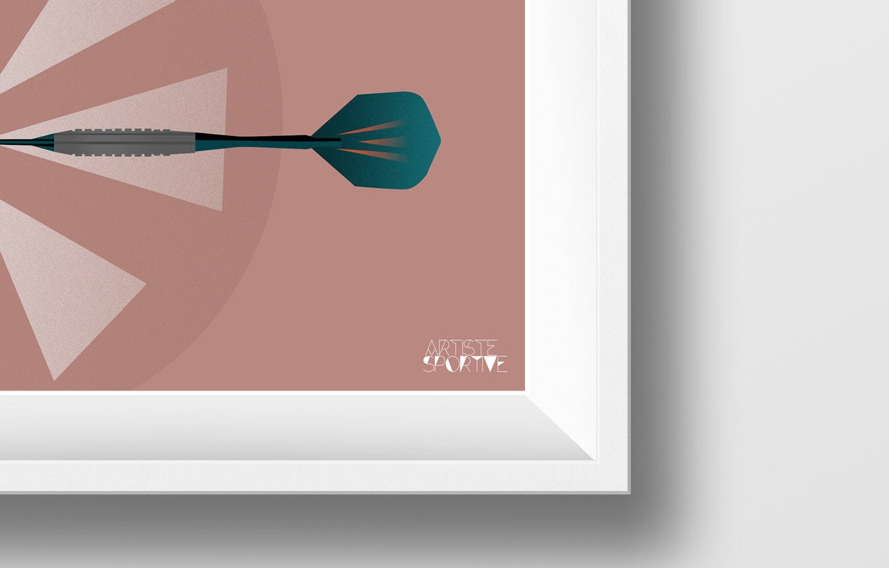 Darts Poster Gift Illustration for Darts Player or Darts Coach or Darts ...