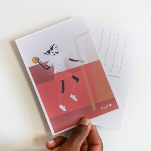 Woman Handball Card for Girl Handball Birthday Card or - Etsy