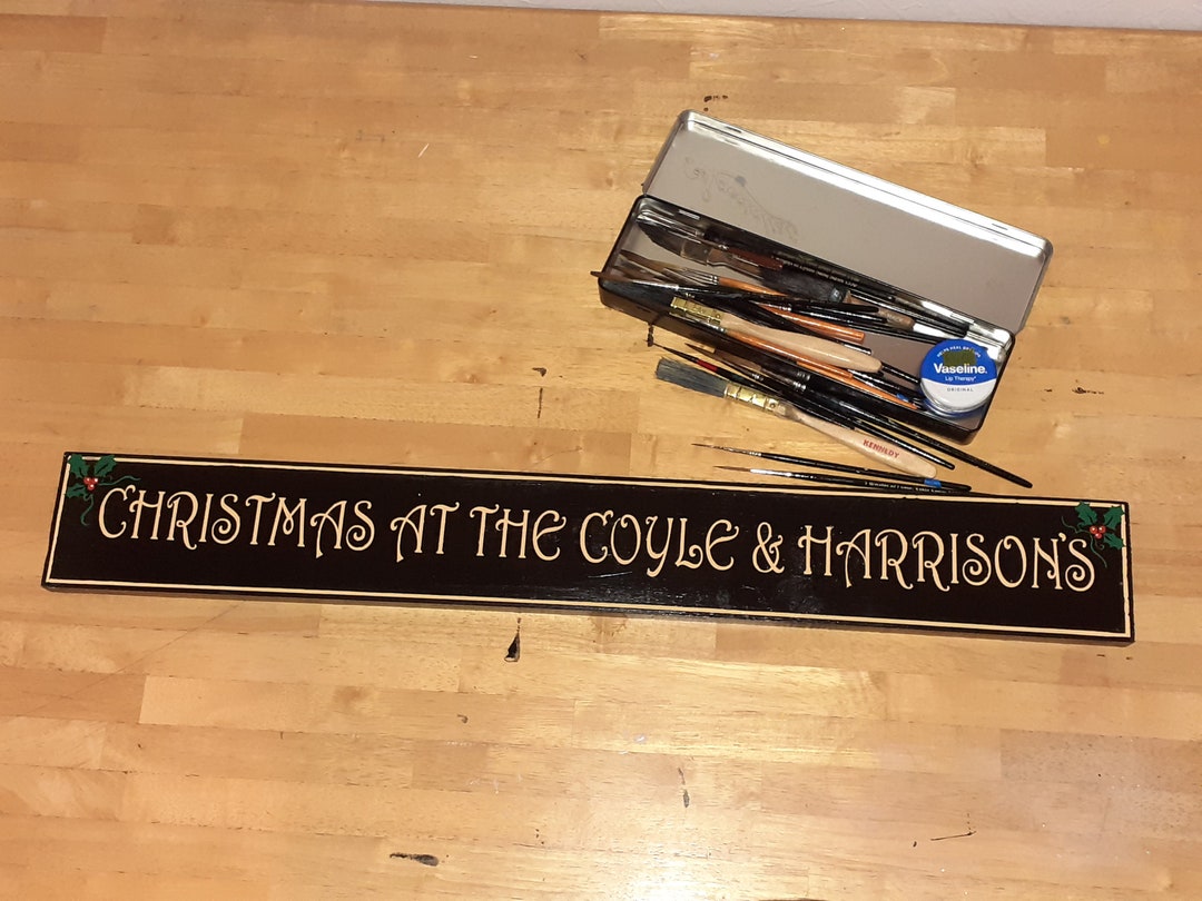 Personalised Hand Painted christmas Sign, Home, Living Room, Kitchen ...