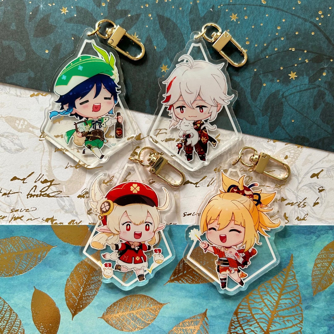 Genshin Impact Pyro Friends Yoimiya Klee Charms - Etsy