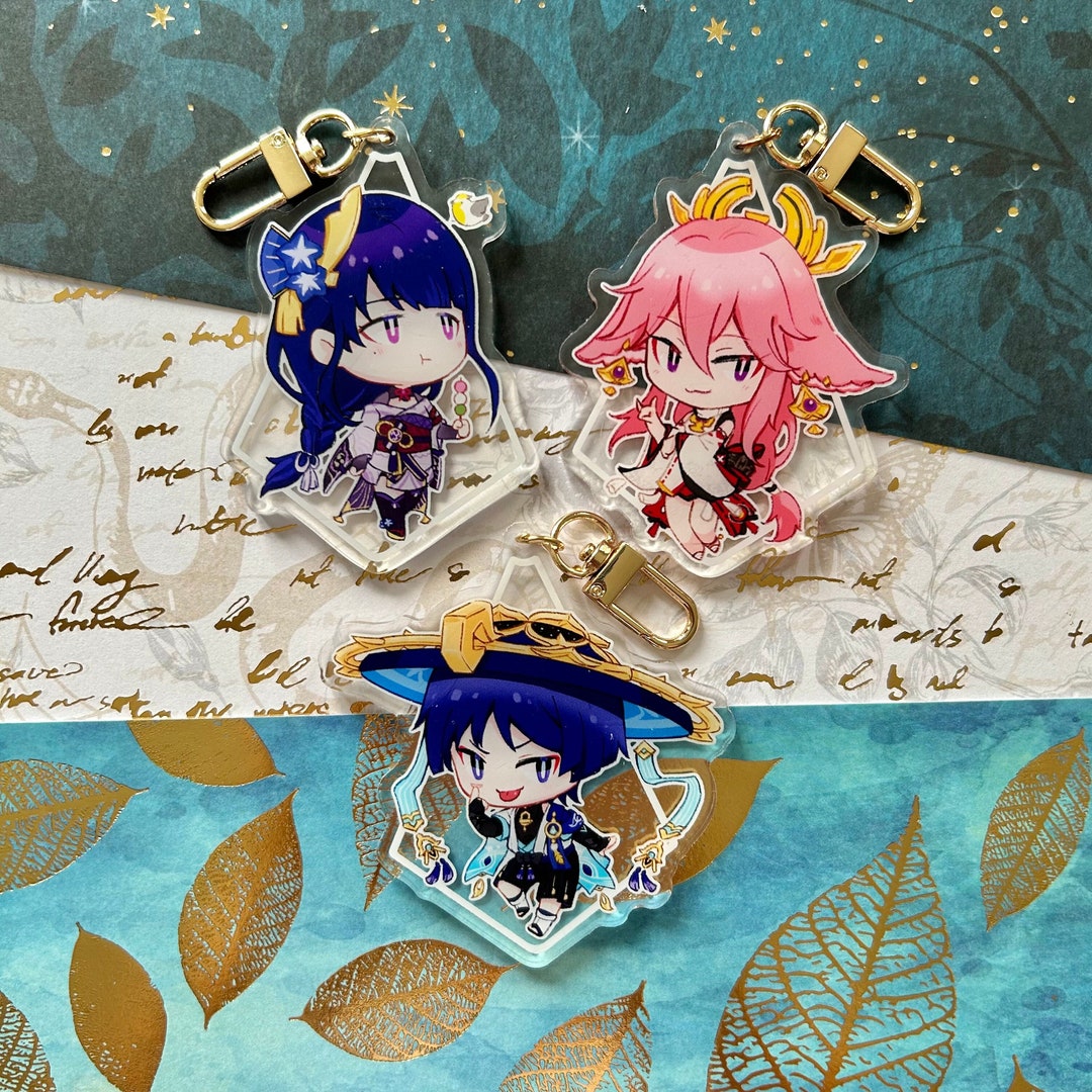 Genshin Impact Inazuma Rulers Raiden Ei Yae Acrylic Charm - Etsy