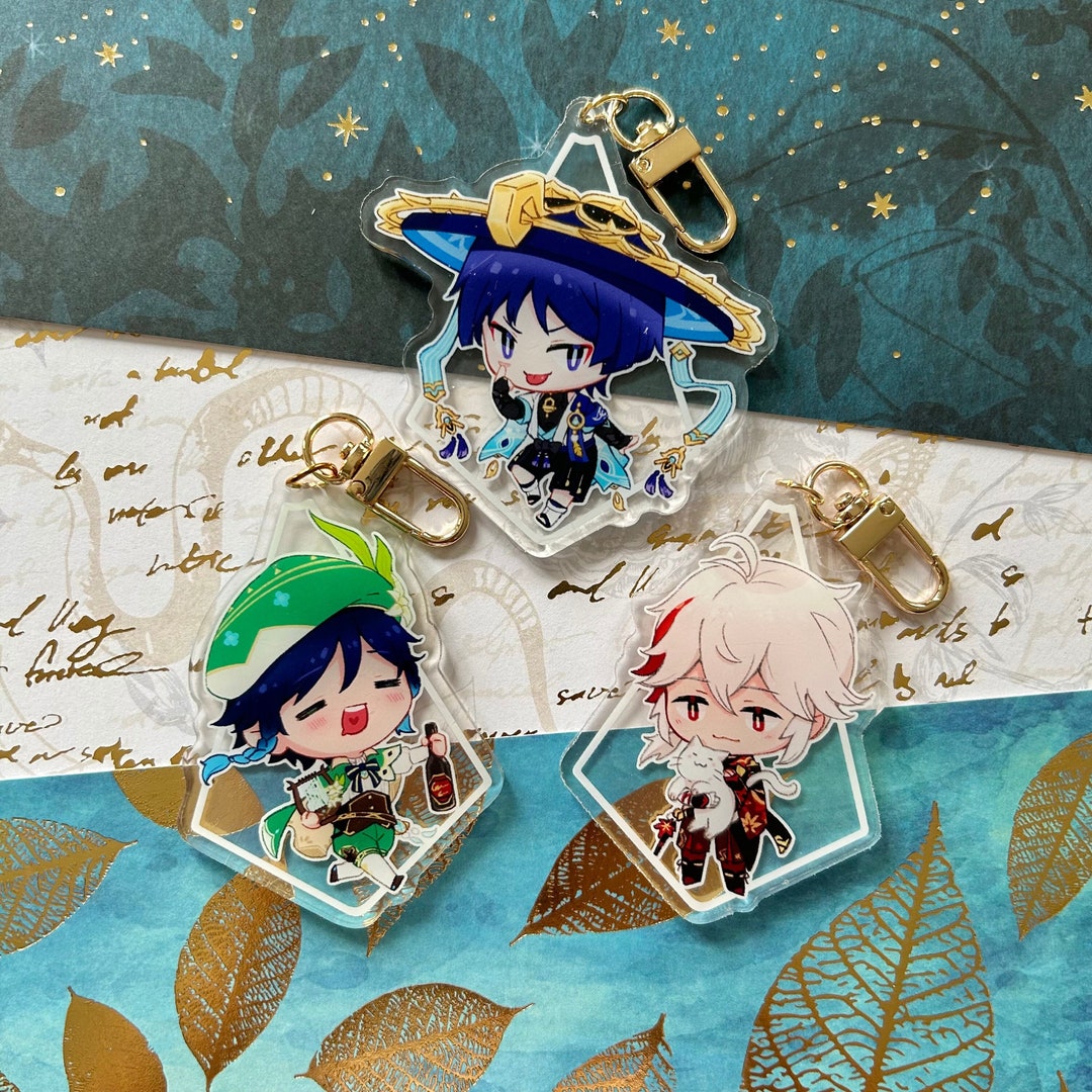 Genshin Impact Anemo Bois Kazuha, Scara Venti Charms - Etsy