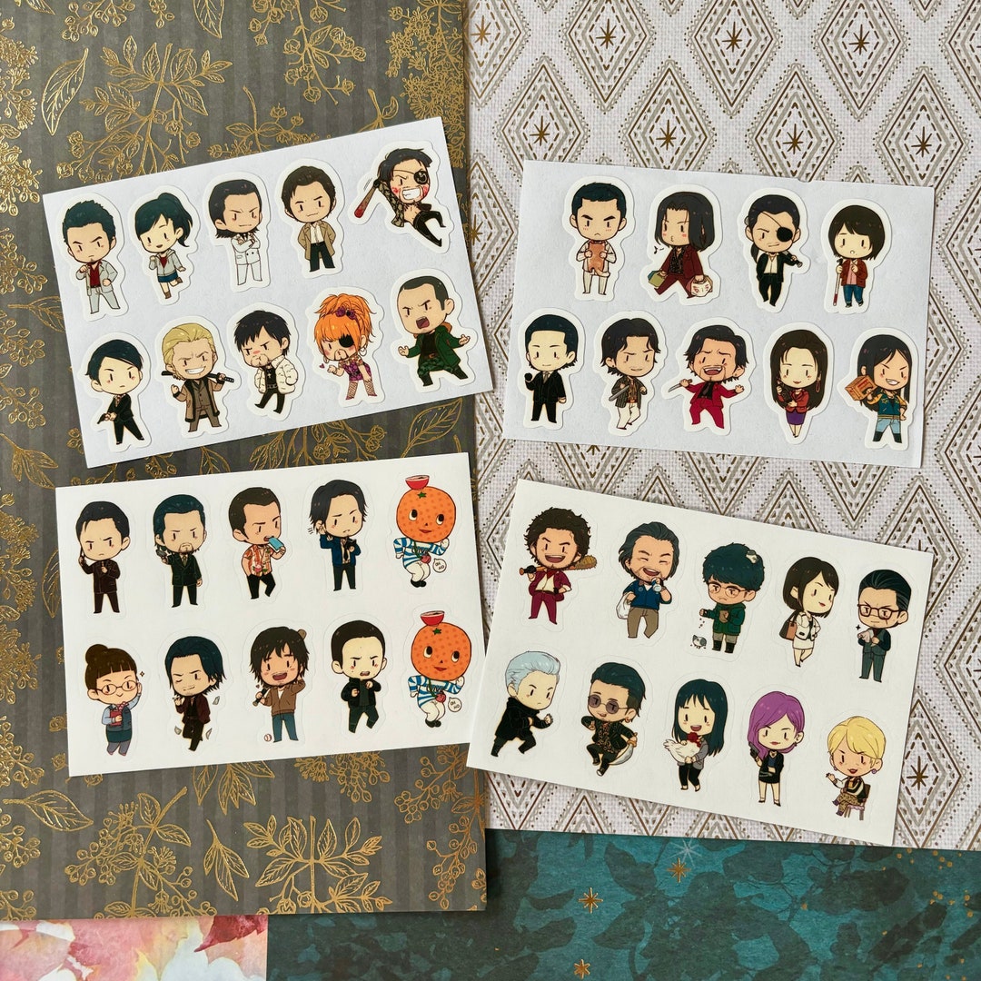YKZ RGG Characters Sticker Sheet - Etsy