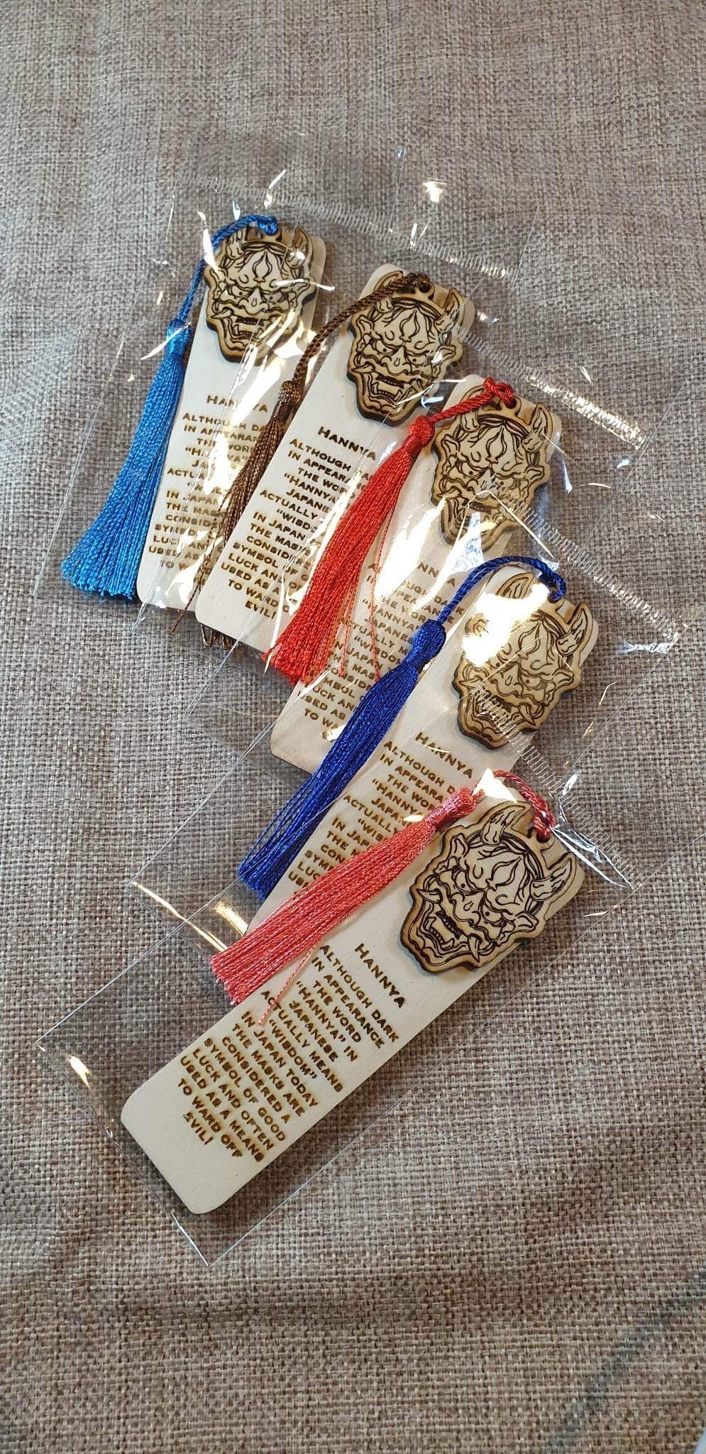 Japanese Hanna Wooden Bookmark and Charm - Etsy