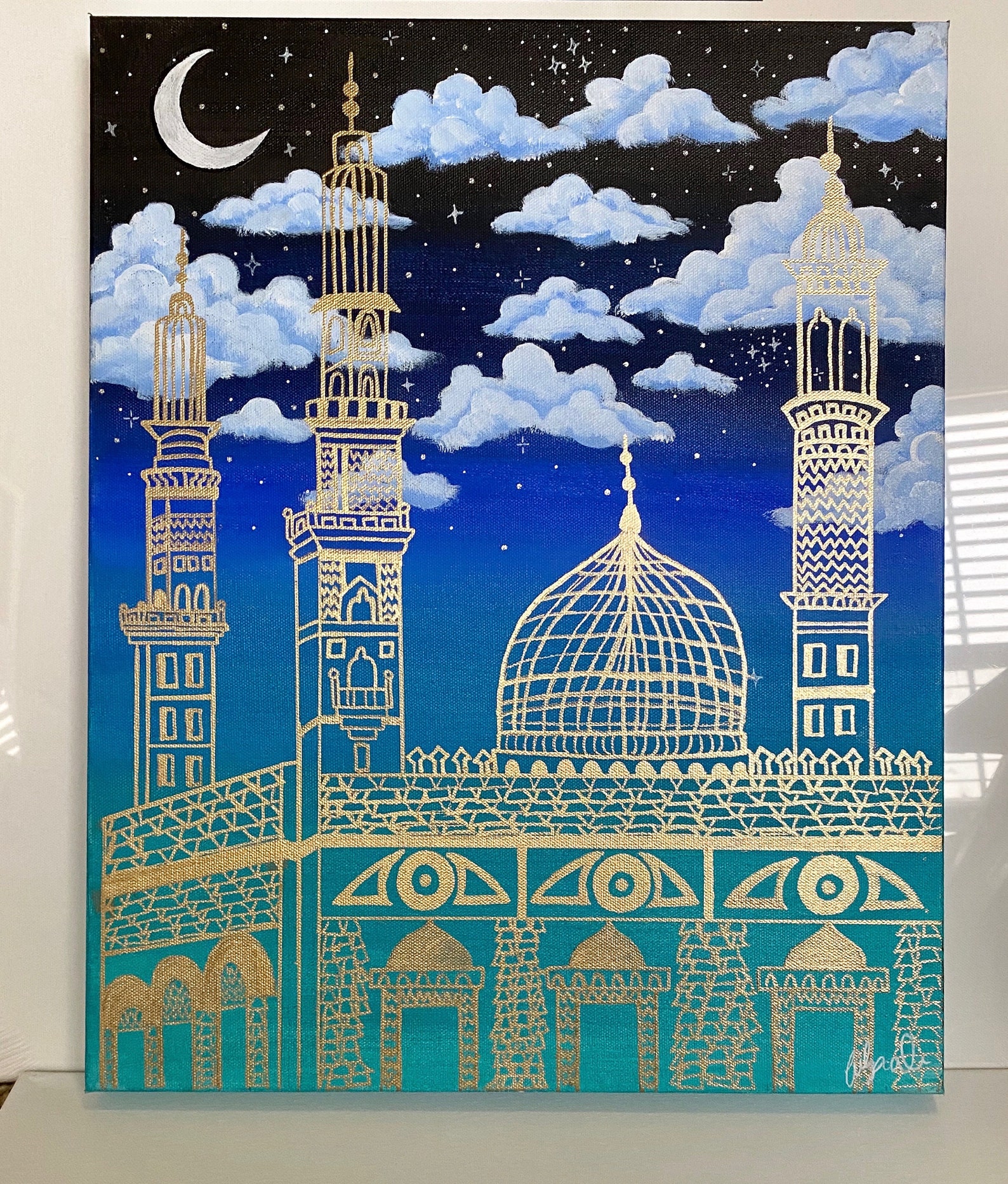 Arte Islámico, Pintura masjid, Caligrafía árabe, Pintura islámica ...