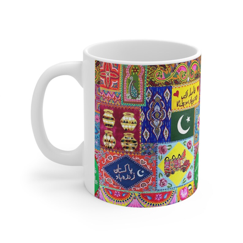 Pakistani Truck Art Ceramic Mug, Pakistani Mug, Desi Art Mug, Urdu Mug ...