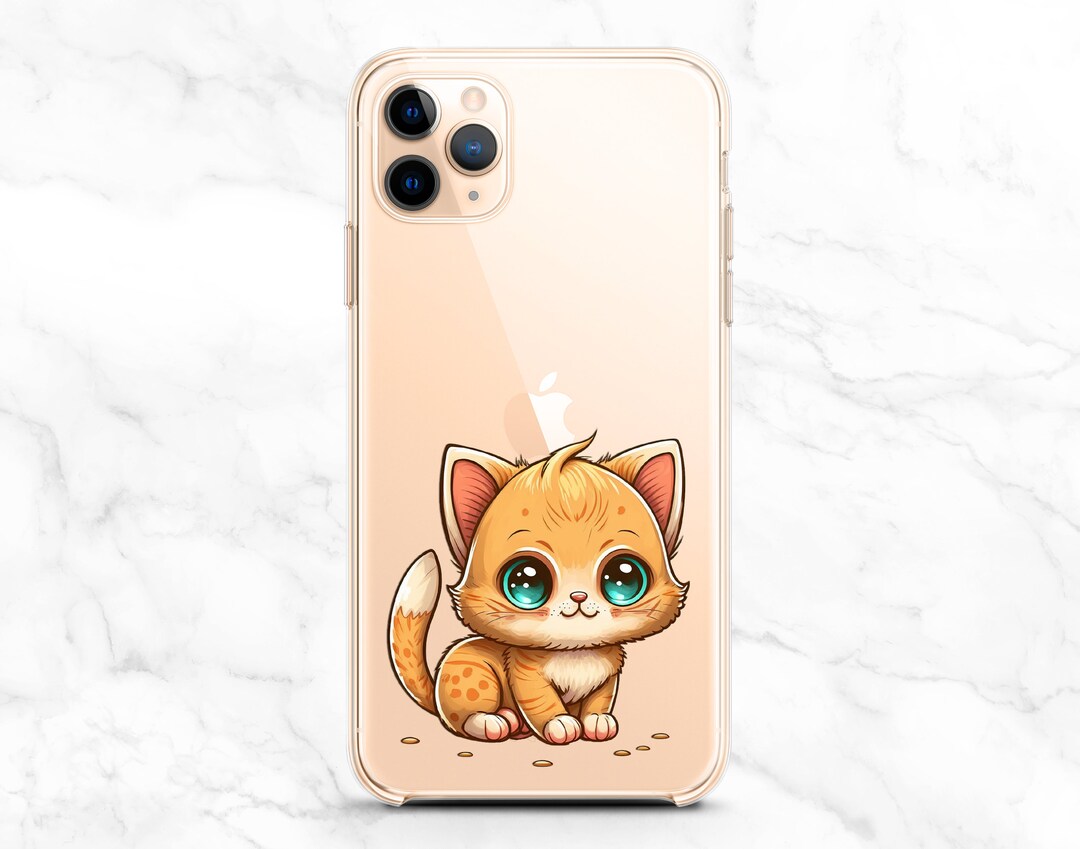 Cute Cat iPhone 16 15 Pro Max 14 13 12 11 X Xr Xs Case / Kawaii Animal ...