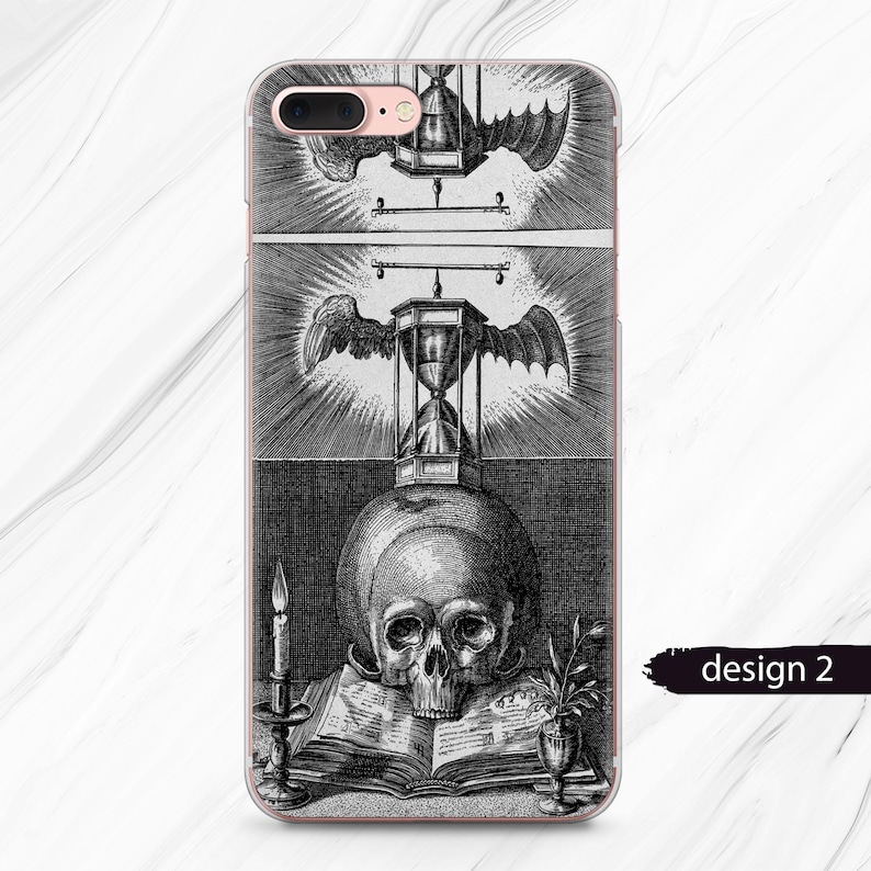 Skull Memento Mori Phone Case: Gothic Skeleton Art - Etsy