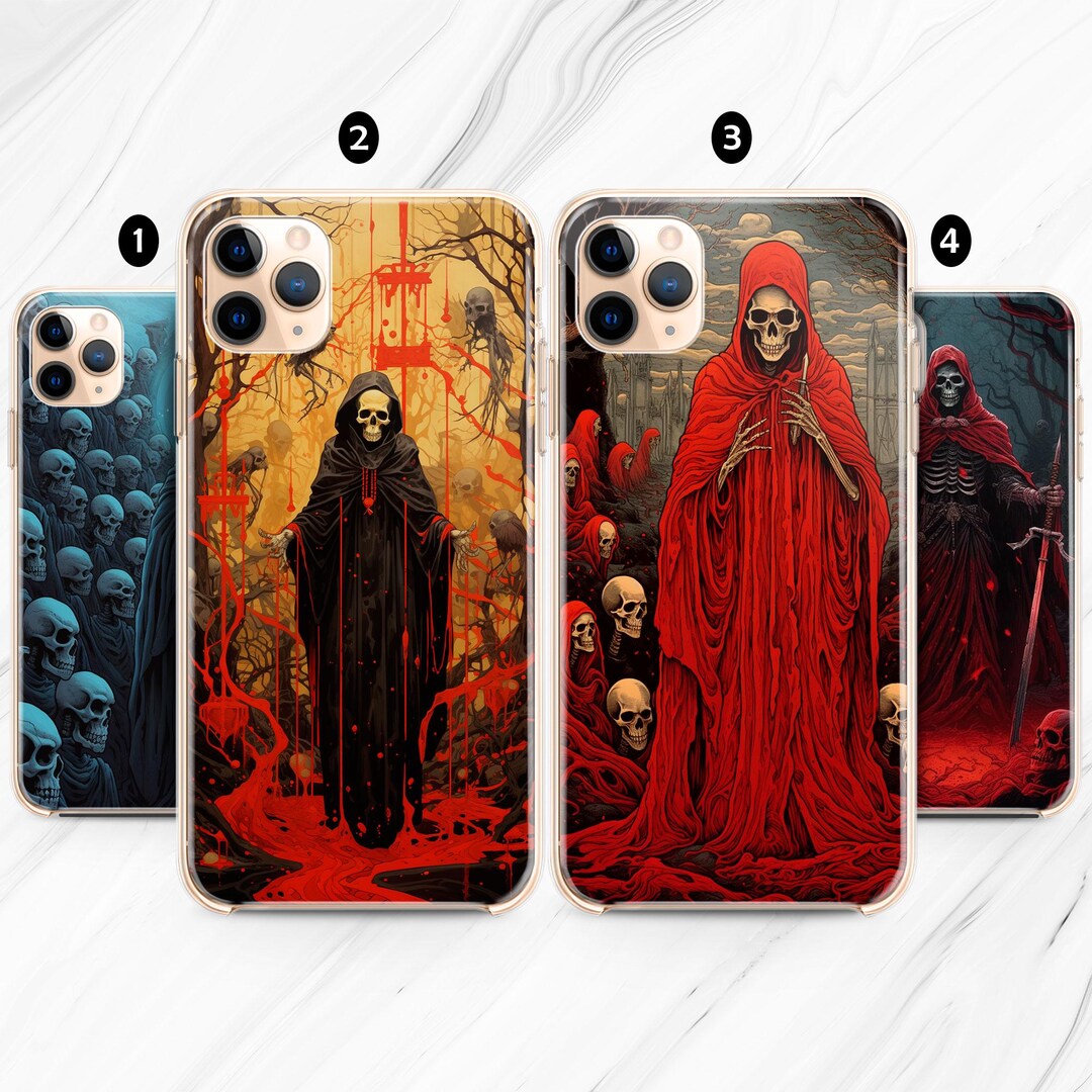 Blood Lich iPhone 17 16 15 Pro Max 14 13 12 Case / Death Skull Samsung ...