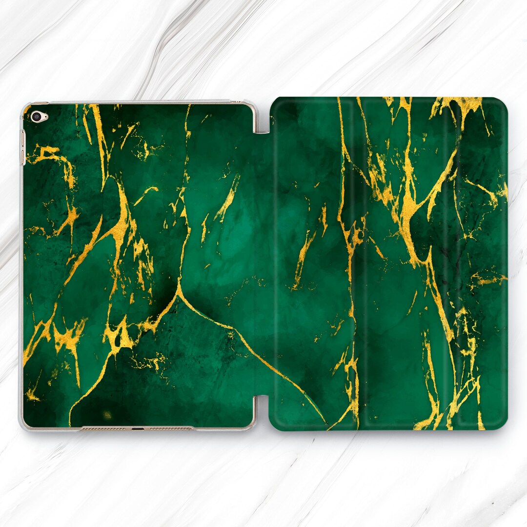 Emerald Gold Marble iPad Case: Abstract Green Texture - Etsy