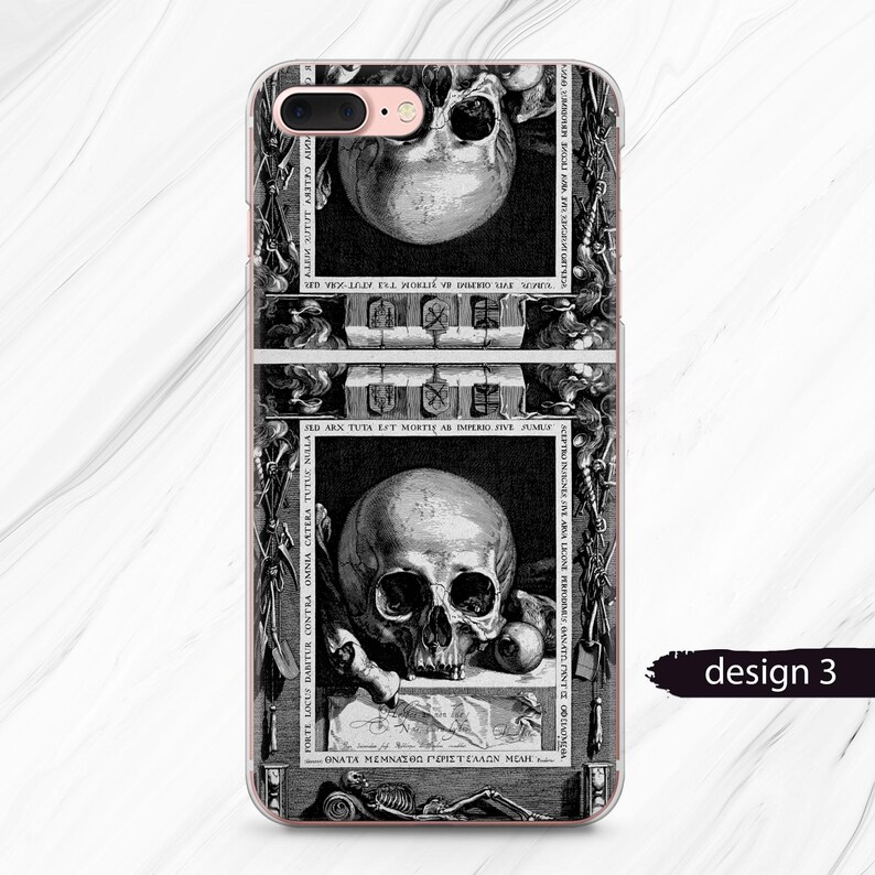 Skull Memento Mori Phone Case: Gothic Skeleton Art - Etsy