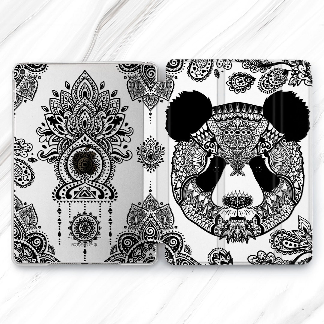 Mandala Panda iPad Pro 12.9 11 10.5 2022 Case Ornament Animal iPad Mini ...