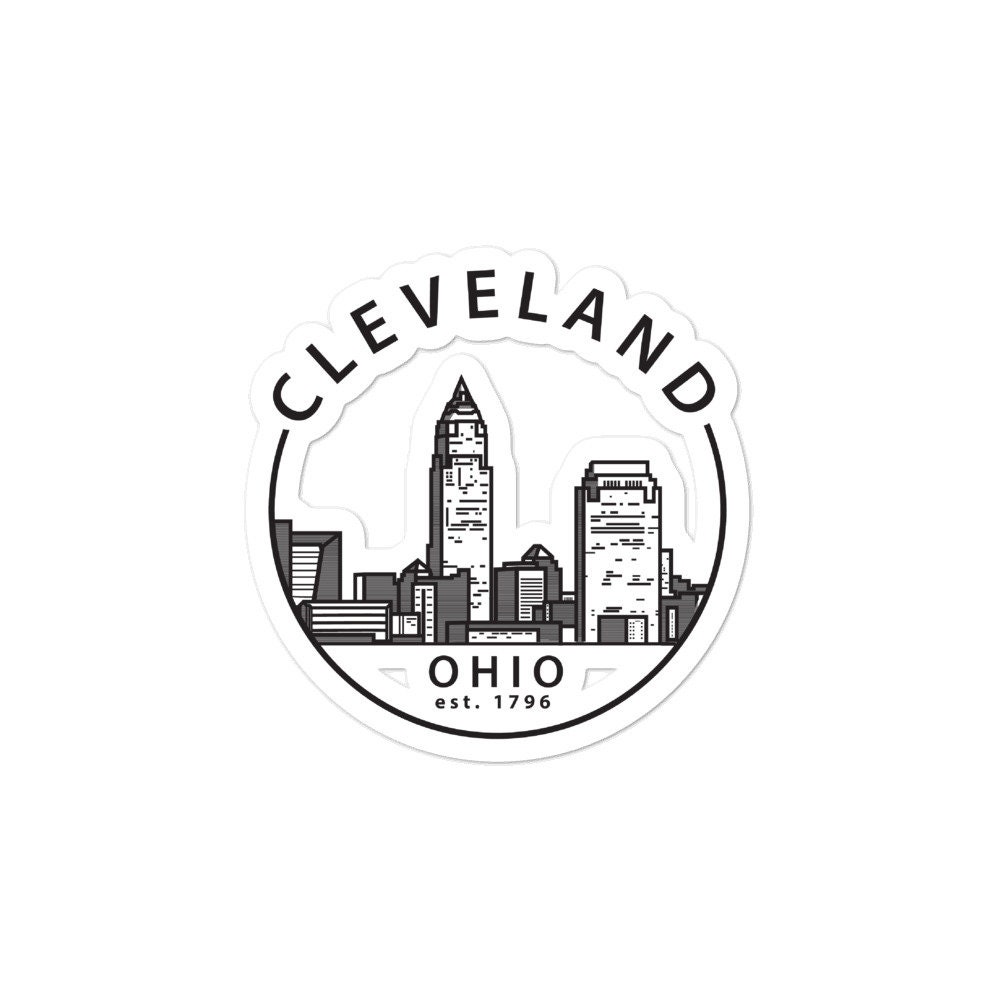 Cleveland Ohio Stickers Ohio Kiss Cut Stickers Cleveland - Etsy