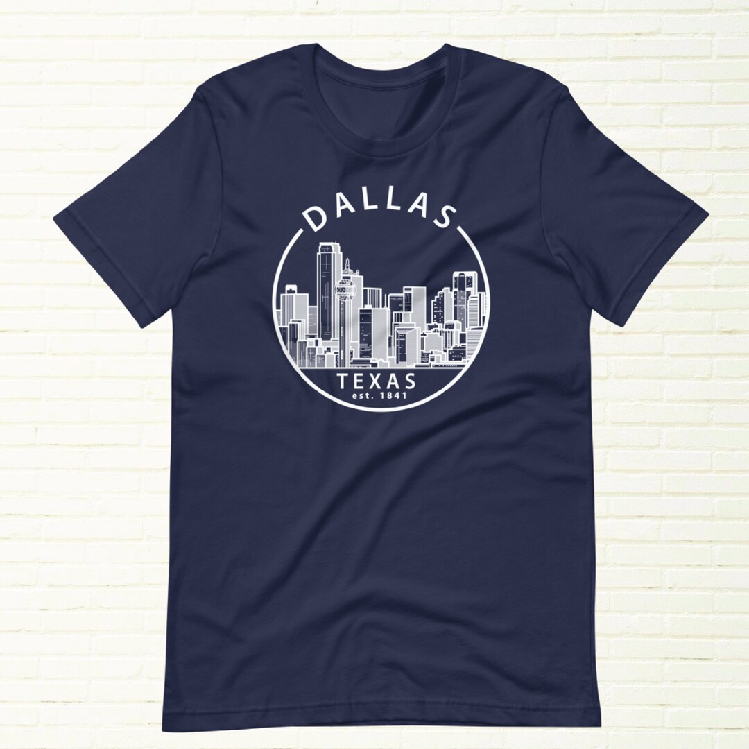 Dallas Texas T-shirt Dallas Skyline Texas Shirts Dallas Texas - Etsy