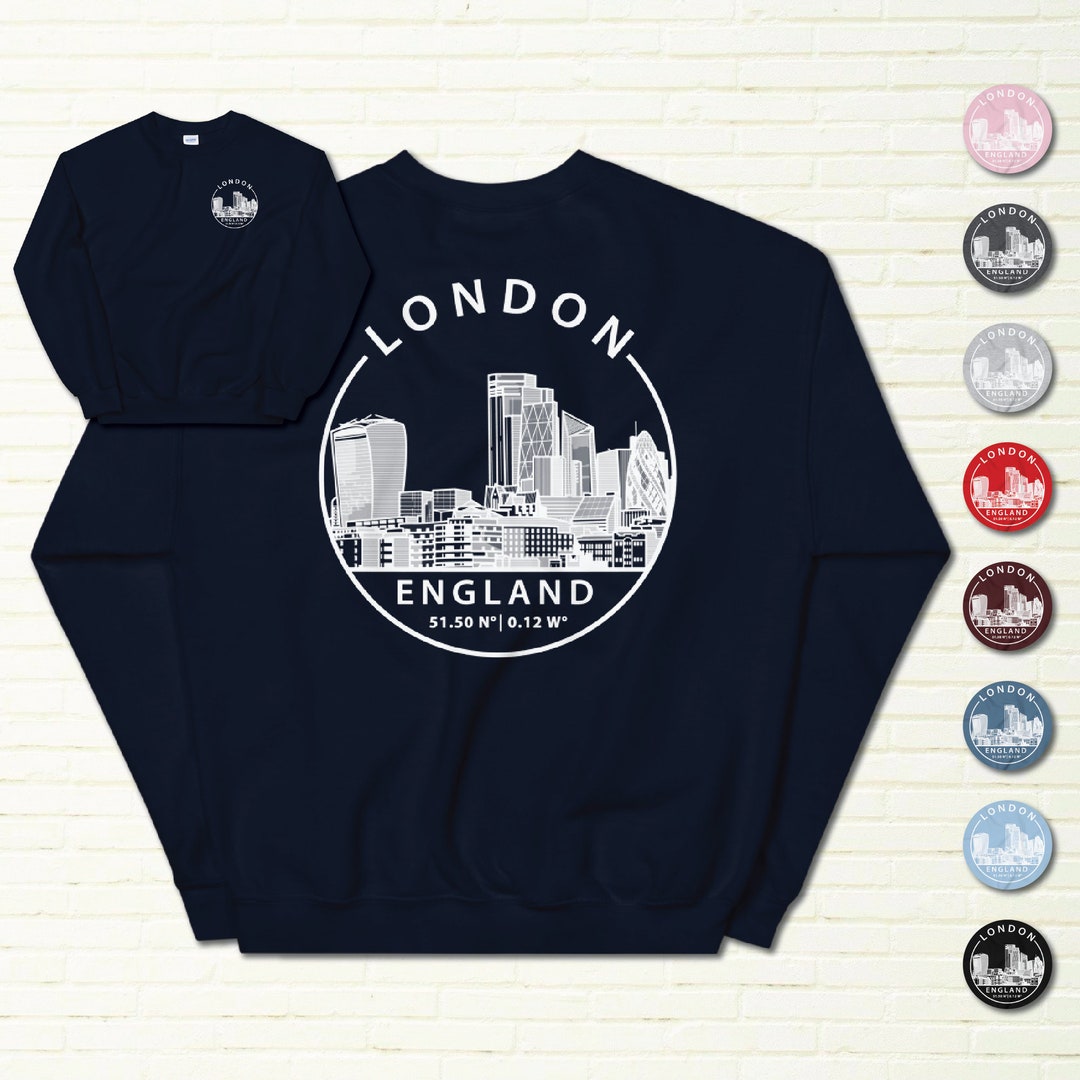 London England Sweatshirts London England Skyline London Crewneck ...