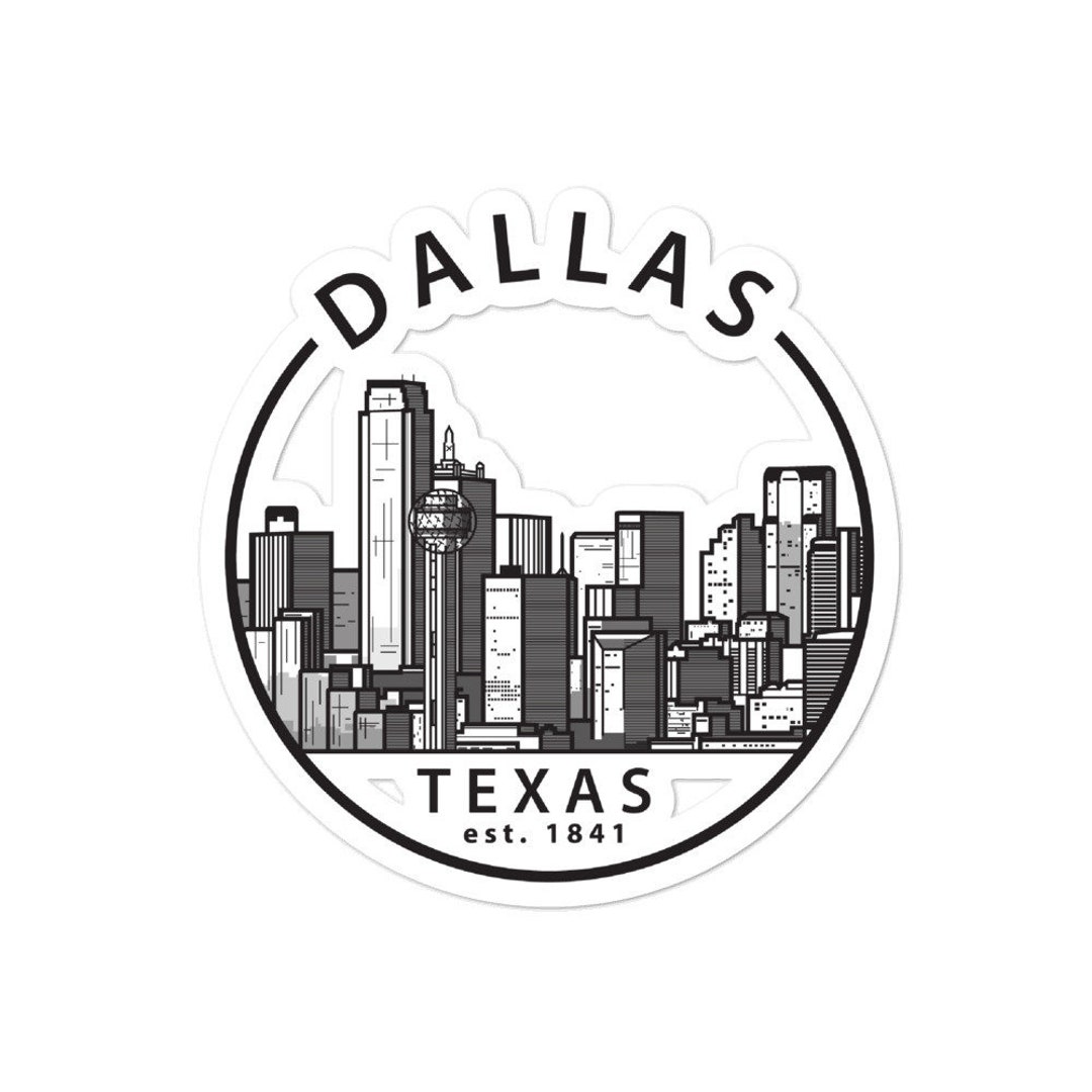 Dallas Texas Stickers Dallas Cowboys Texas Gift Dallas Texas Kiss Cut ...