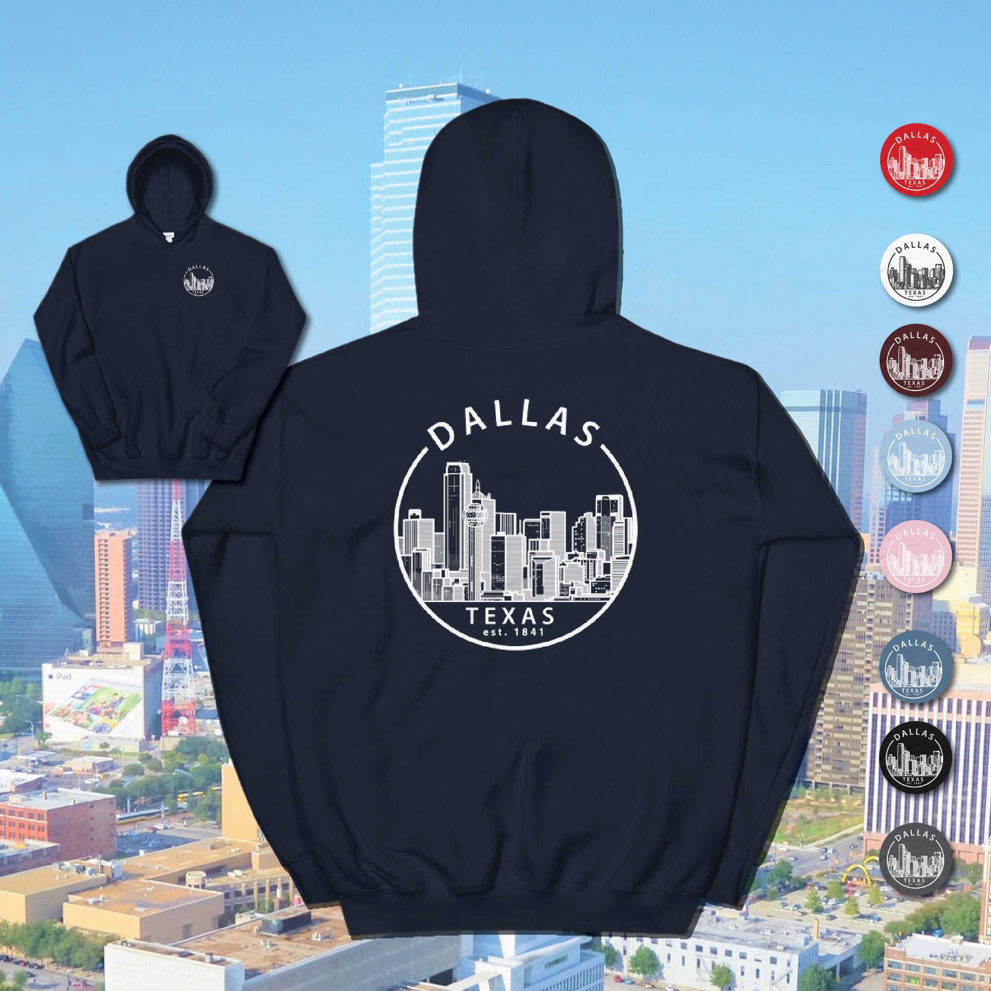 Dallas Texas Hoodies Dallas Cowboys Texas Gift - Etsy