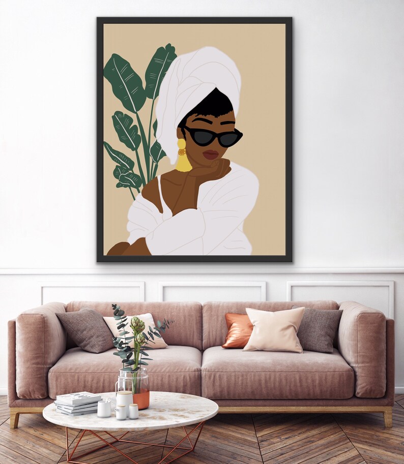 Bathroom Wall Decor Bathroom Decorafro Women Wall Art - Etsy