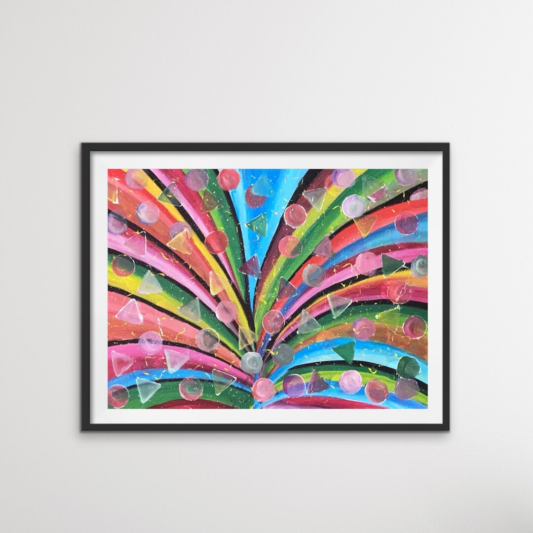 Large Canvas Painting Shapes Painting Colorful Landscape Painting ...