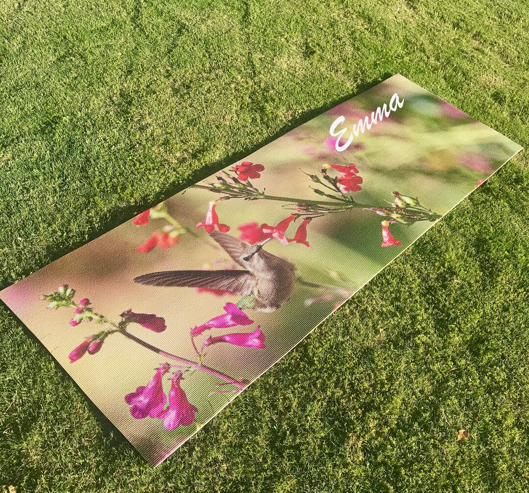Hummingbird Custom Yoga Mat |great Gifts | Personalize | Exercise ...
