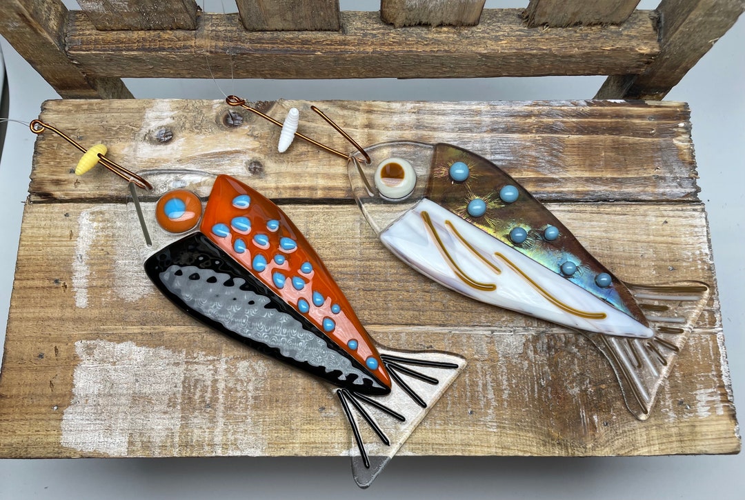 Fish on a Hook Sun Catcher - Etsy