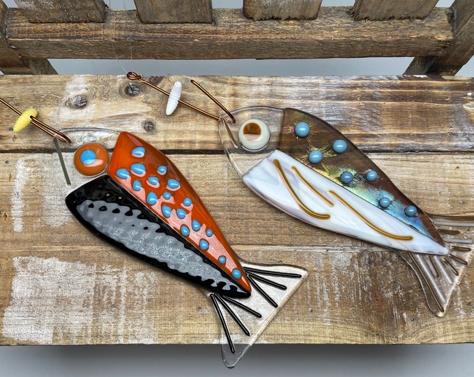 Fish on a Hook Sun Catcher - Etsy