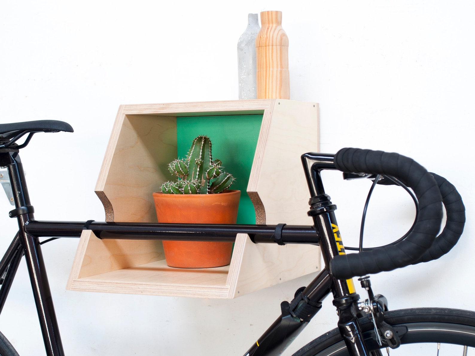 Wall Mount Bike Rack, Wooden Indoor Bicycle Storage, Plywood Bicycle ...