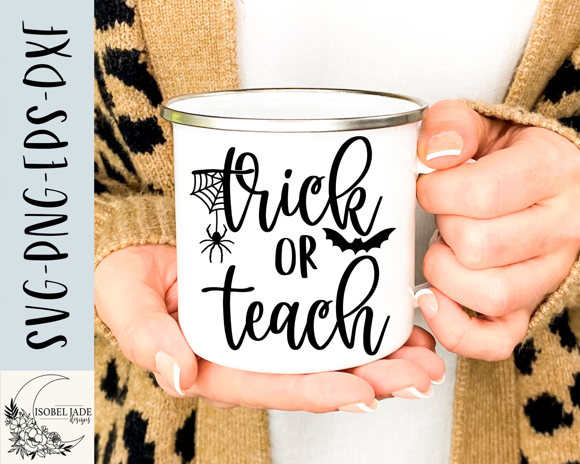 Trick or Teach SVG Design Halloween Teacher SVG File for - Etsy
