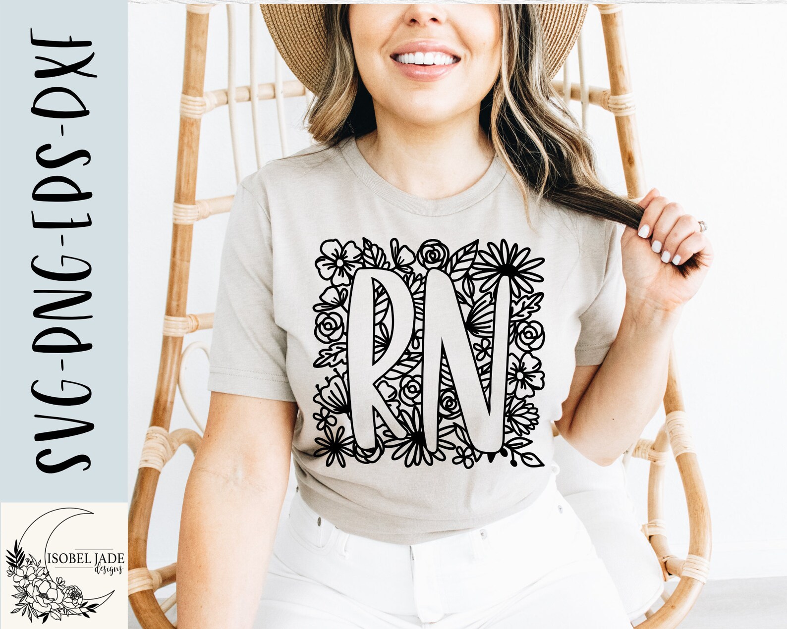 Nurse Flower SVG: RN Typography Mandala Design (digital Download) - Etsy