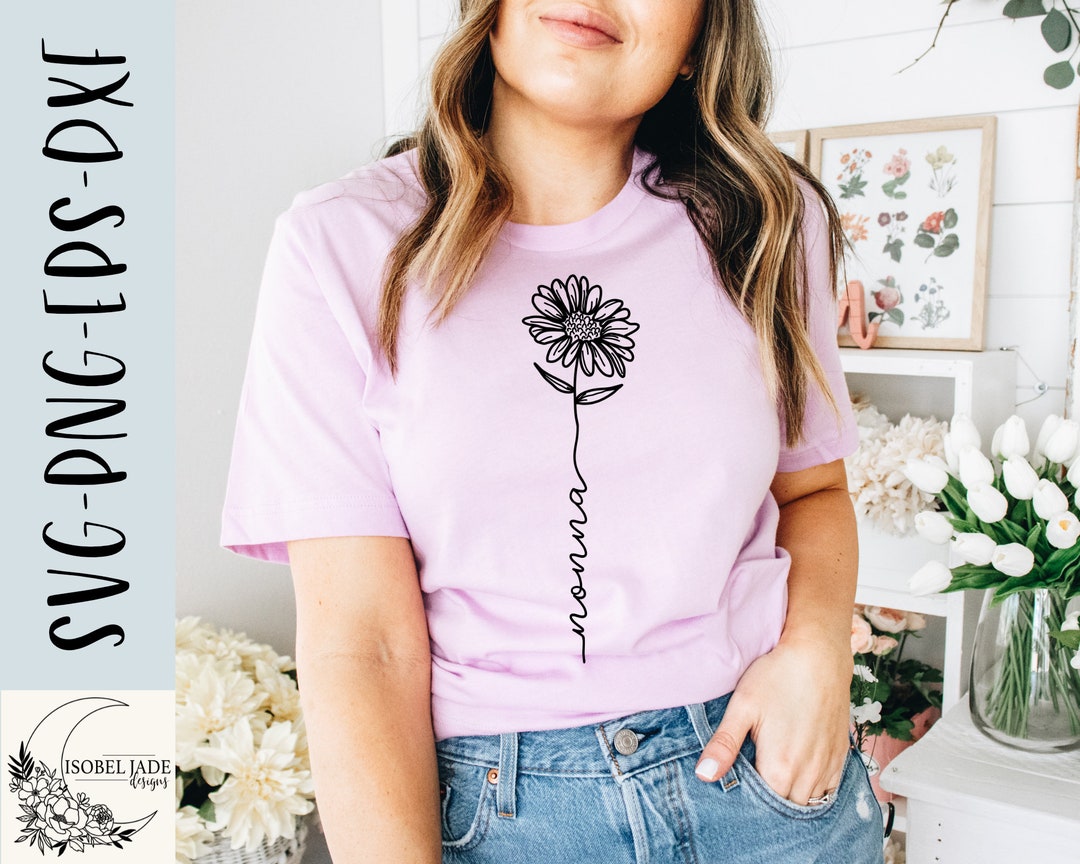 Nonna Svg, Wildflower Bouquet Svg, Nonna Shirt Svg, Grandma Sublimation File, SVG,PNG, EPS, Dxf ...