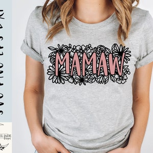 Floral Mamaw SVG Design: Shirt Cricut File (digital Download) - Etsy